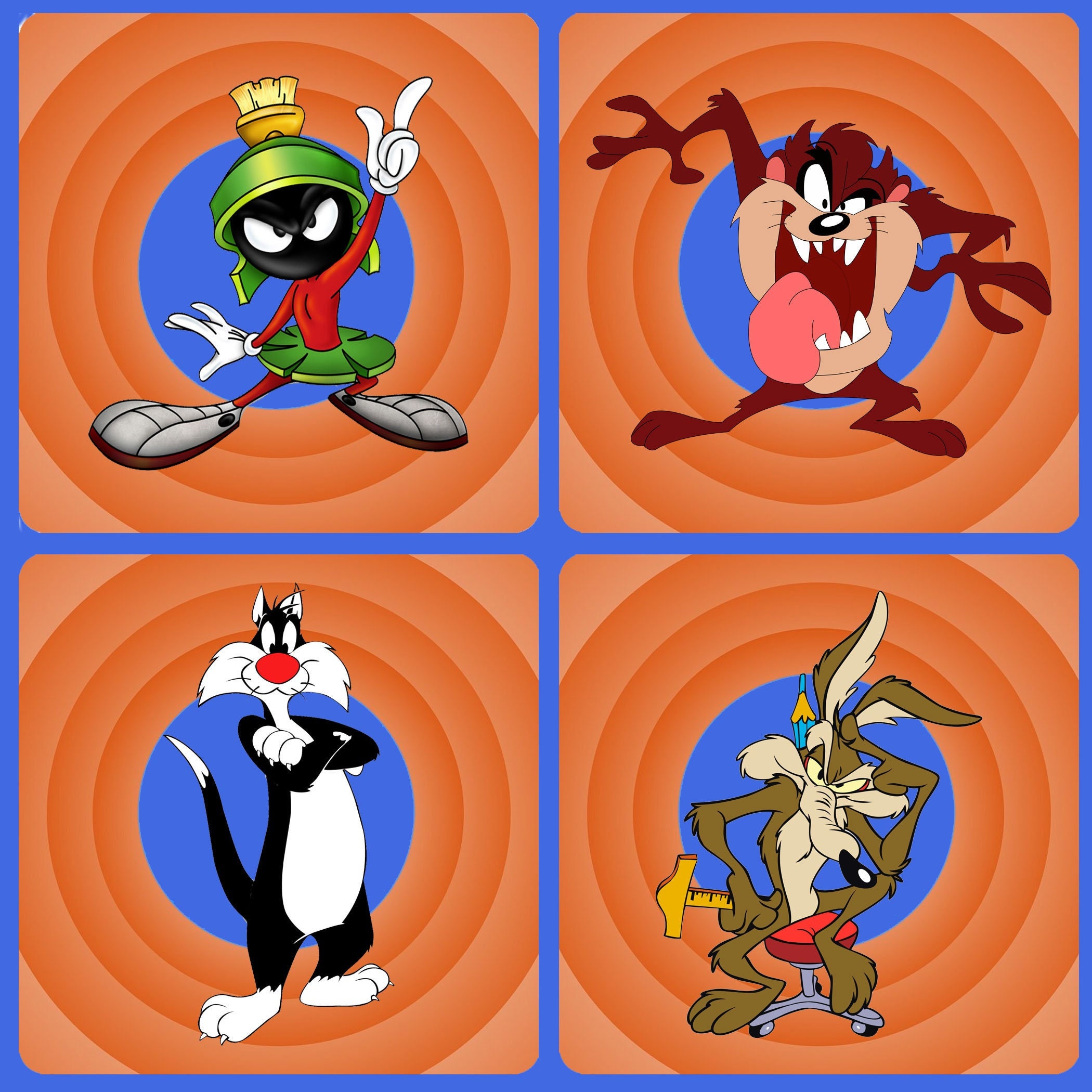 LOONEY TUNES CHARACTER Personalised Wooden Coaster, Customised Wooden ...