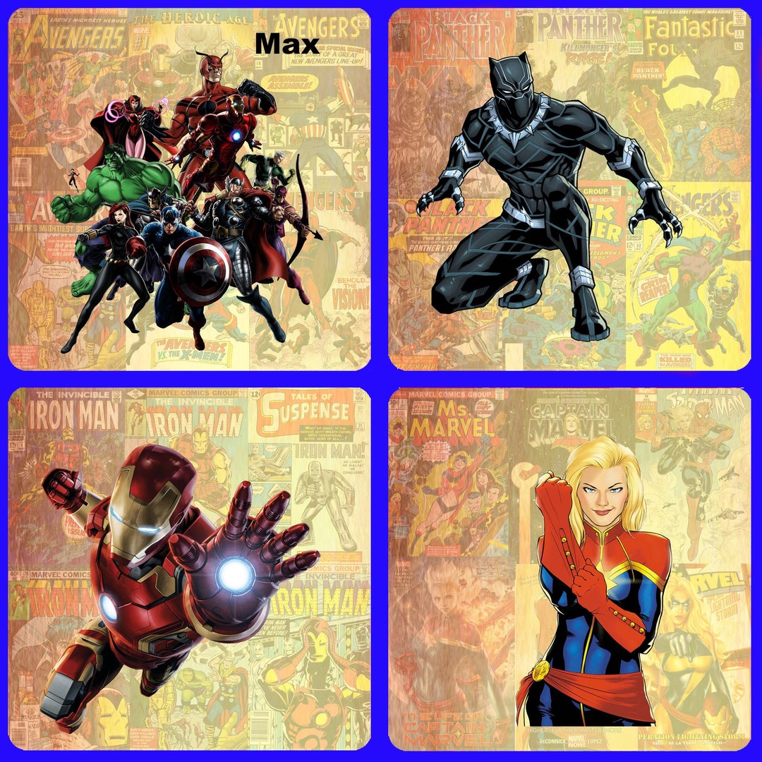 AVENGERS Personalised Wooden Coaster, Customised Wooden Coaster, Custom ...