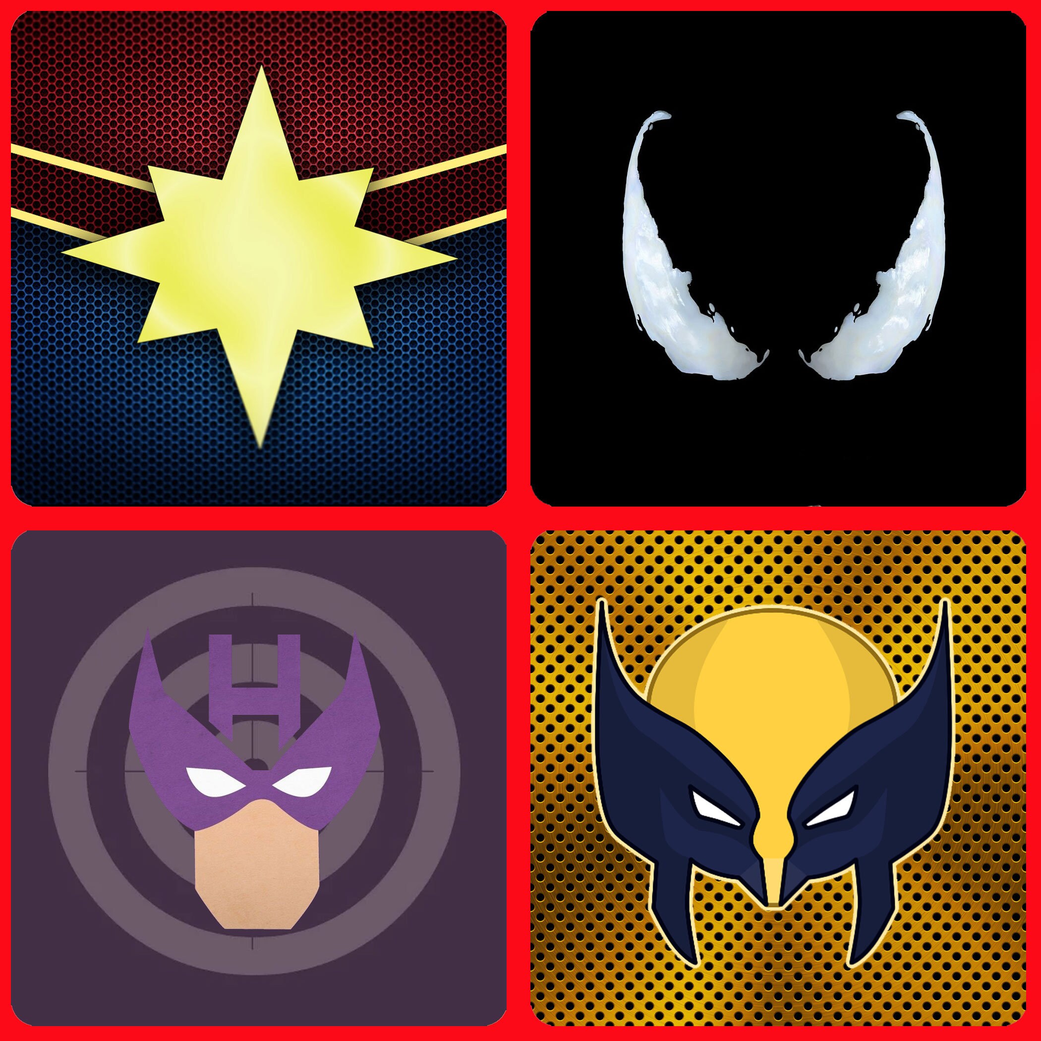 MARVEL CHARACTER LOGO Personalised Wooden Coaster Customised - Etsy