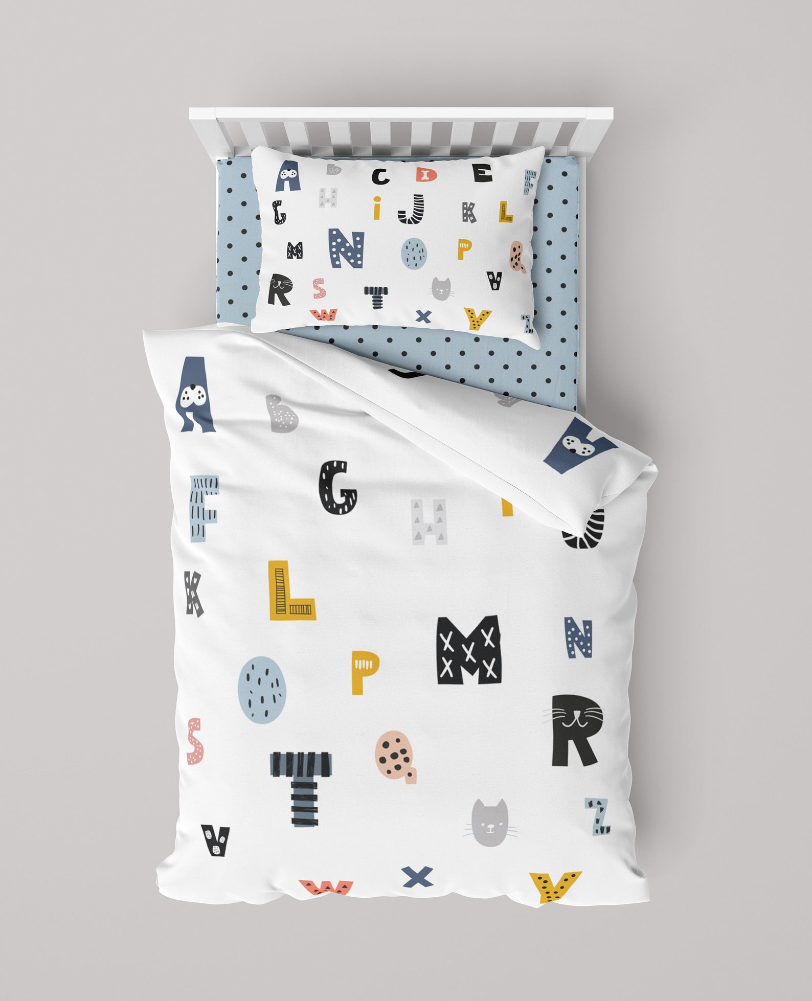 Custom Bedding Set Letter Personalized Duvet Cover - Etsy