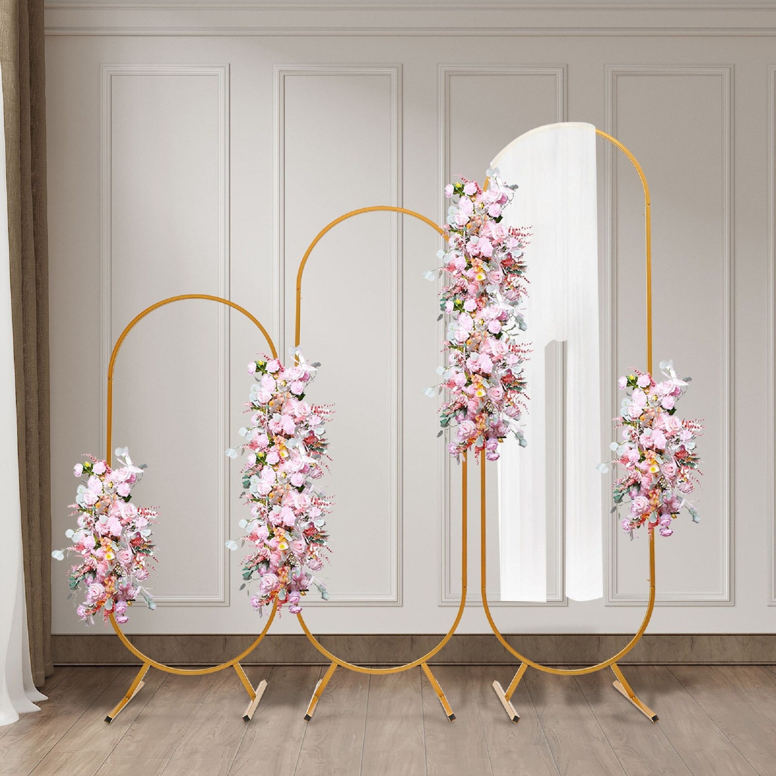 3PCS Steel Arch Backdrop Stands Wedding Arch Balloon Arched - Etsy