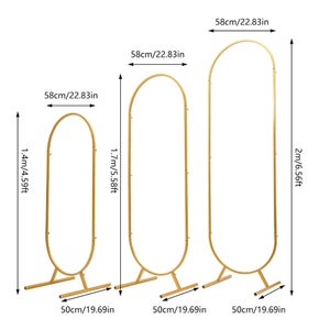 3PCS Steel Arch Backdrop Stands Wedding Arch Balloon Arched - Etsy