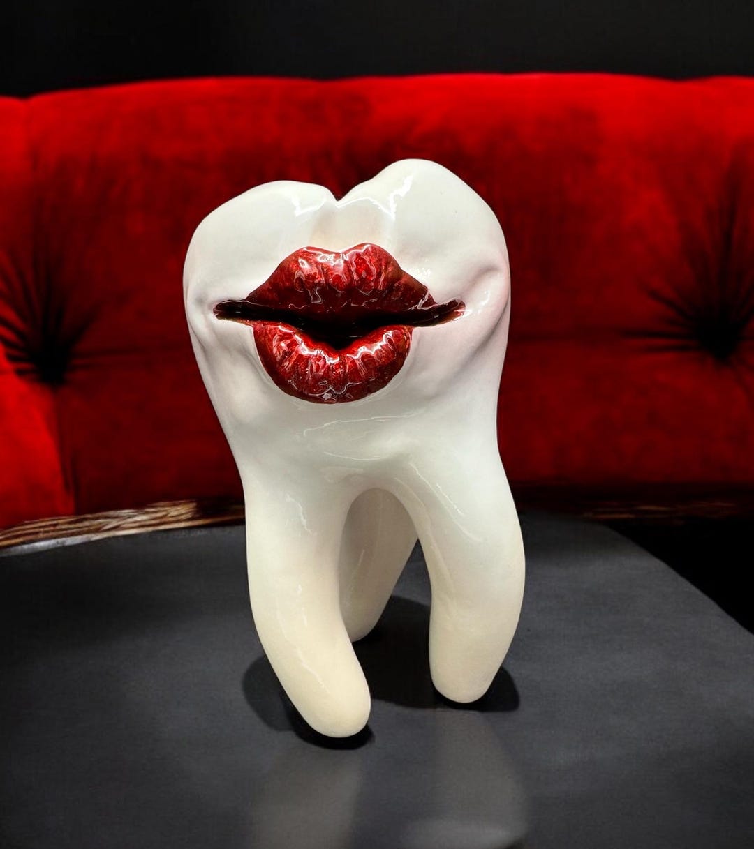 Funny Tooth Sculpture Handmade Art Decor for Dental Office or Collector ...
