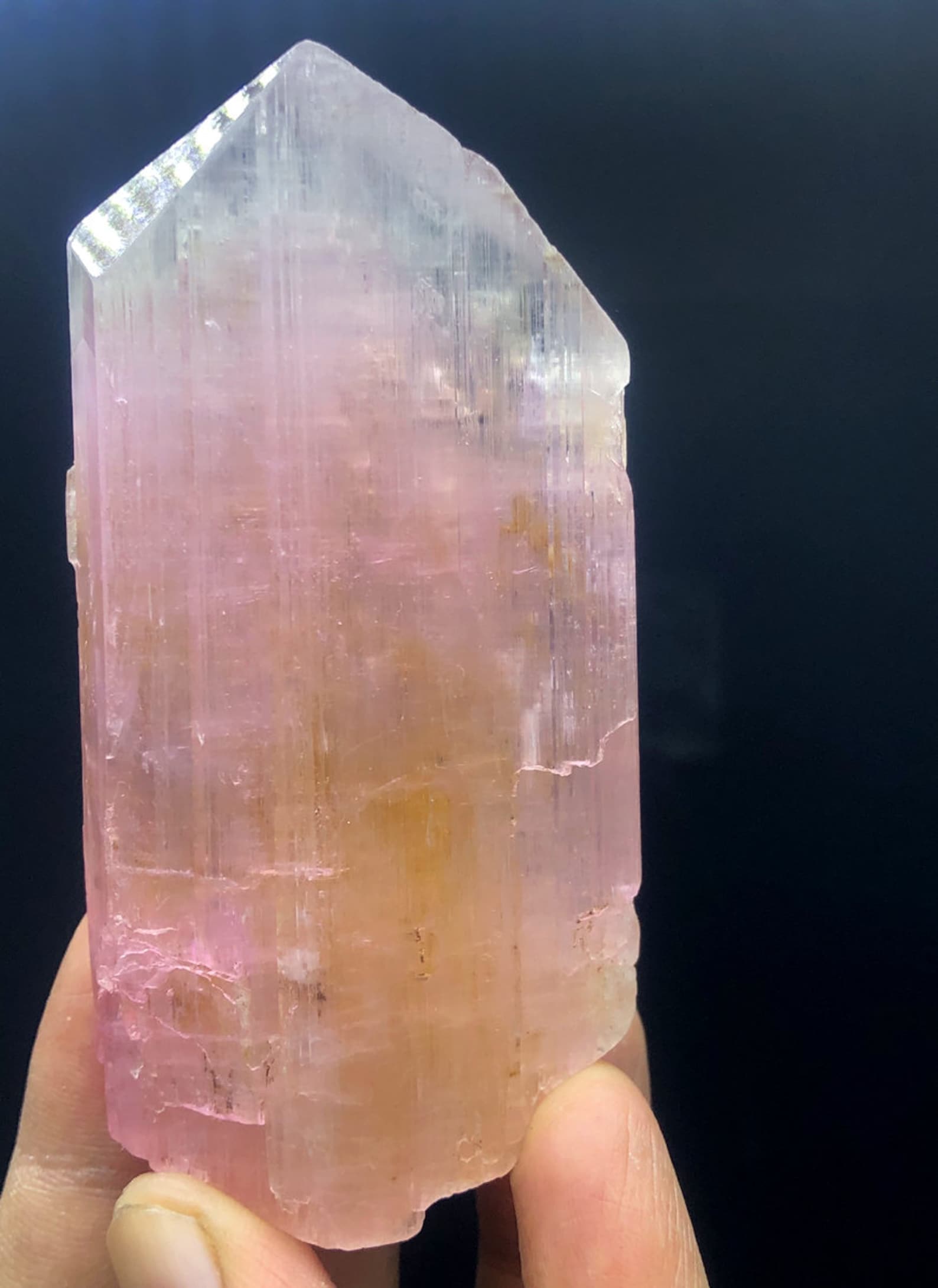Natural V Shape Terminated Pink Kunzite Crystal Kunzite - Etsy