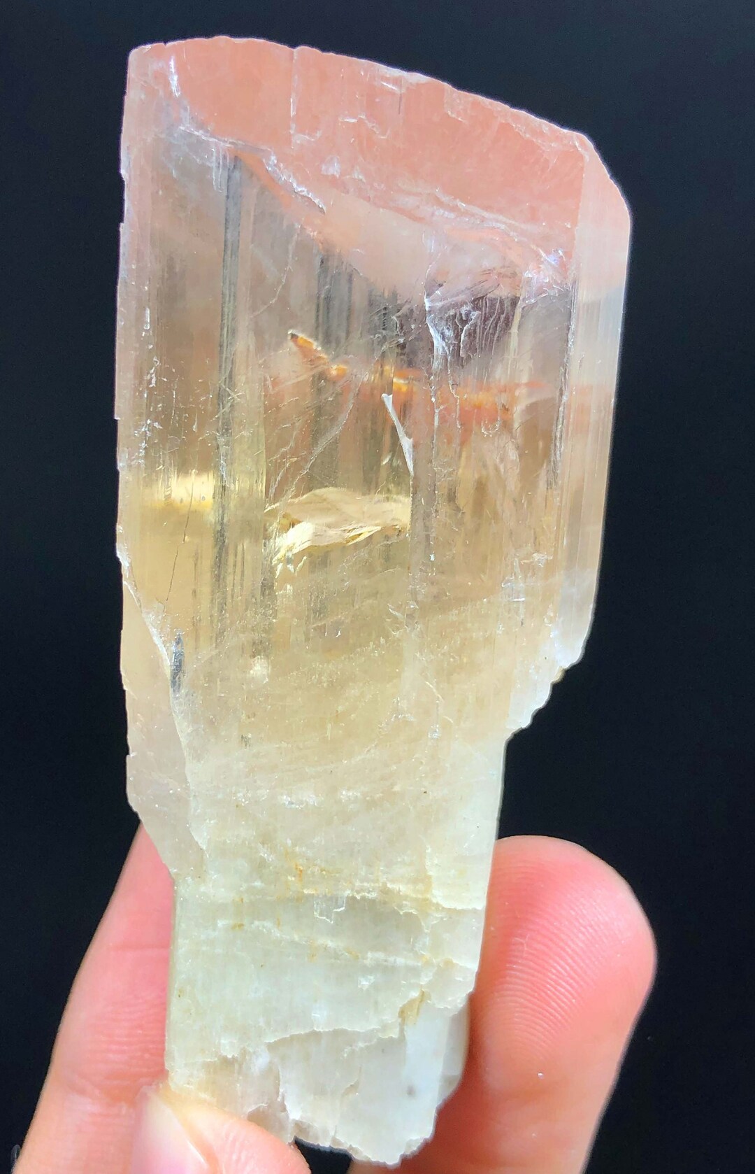 Natural Terminated Light Pink Color Kunzite Crystal, Raw Kunzite ...
