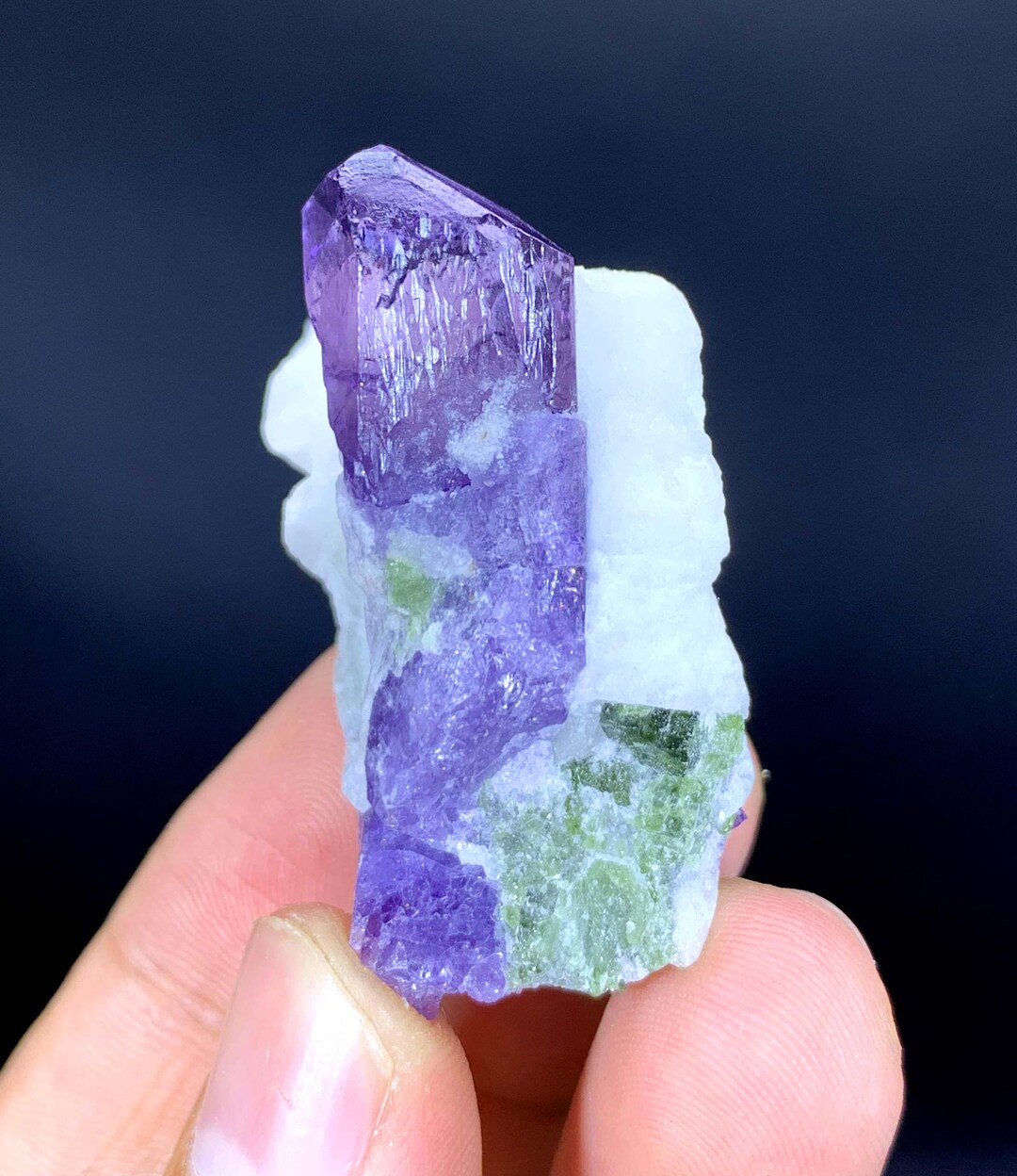 Rich Purple Color Scapolite Crystal on Matrix, Scapolite Specimen, Raw ...