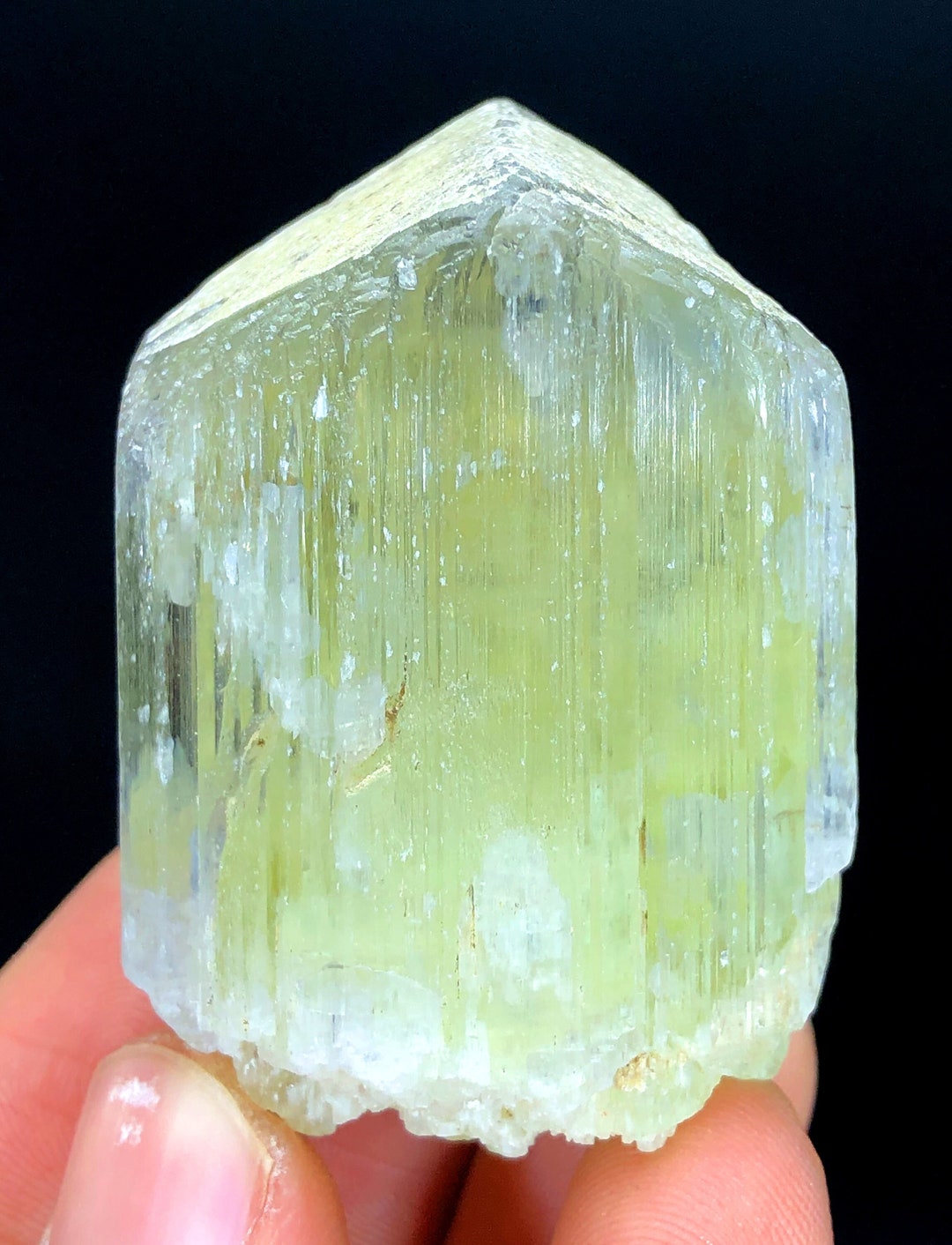 Natural Yellow Color V Shape Terminated Triphane Kunzite, Raw Kunzite ...
