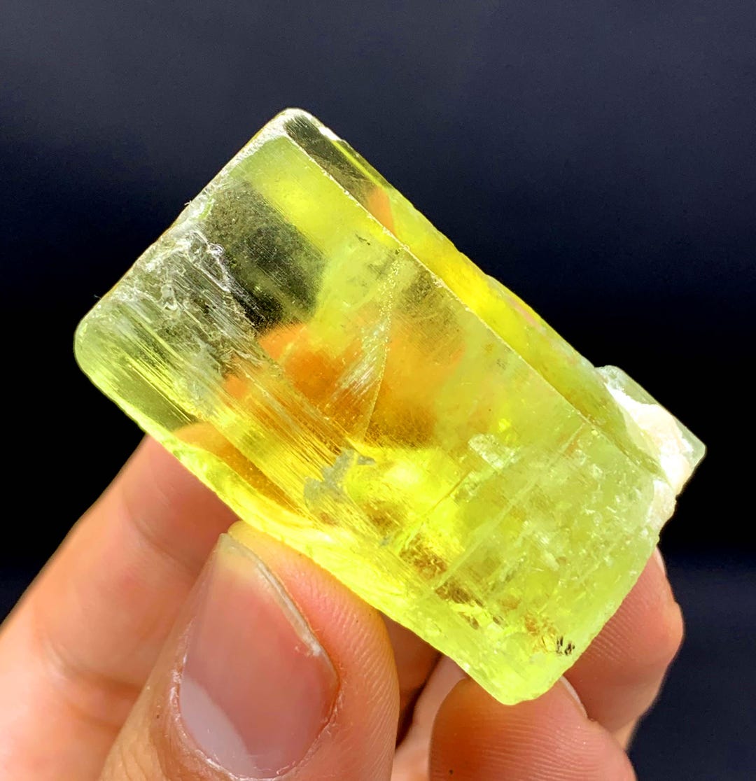 Transparent Yellow Heliodor Var Beryl Crystal From Pakistan - 28 Grams ...