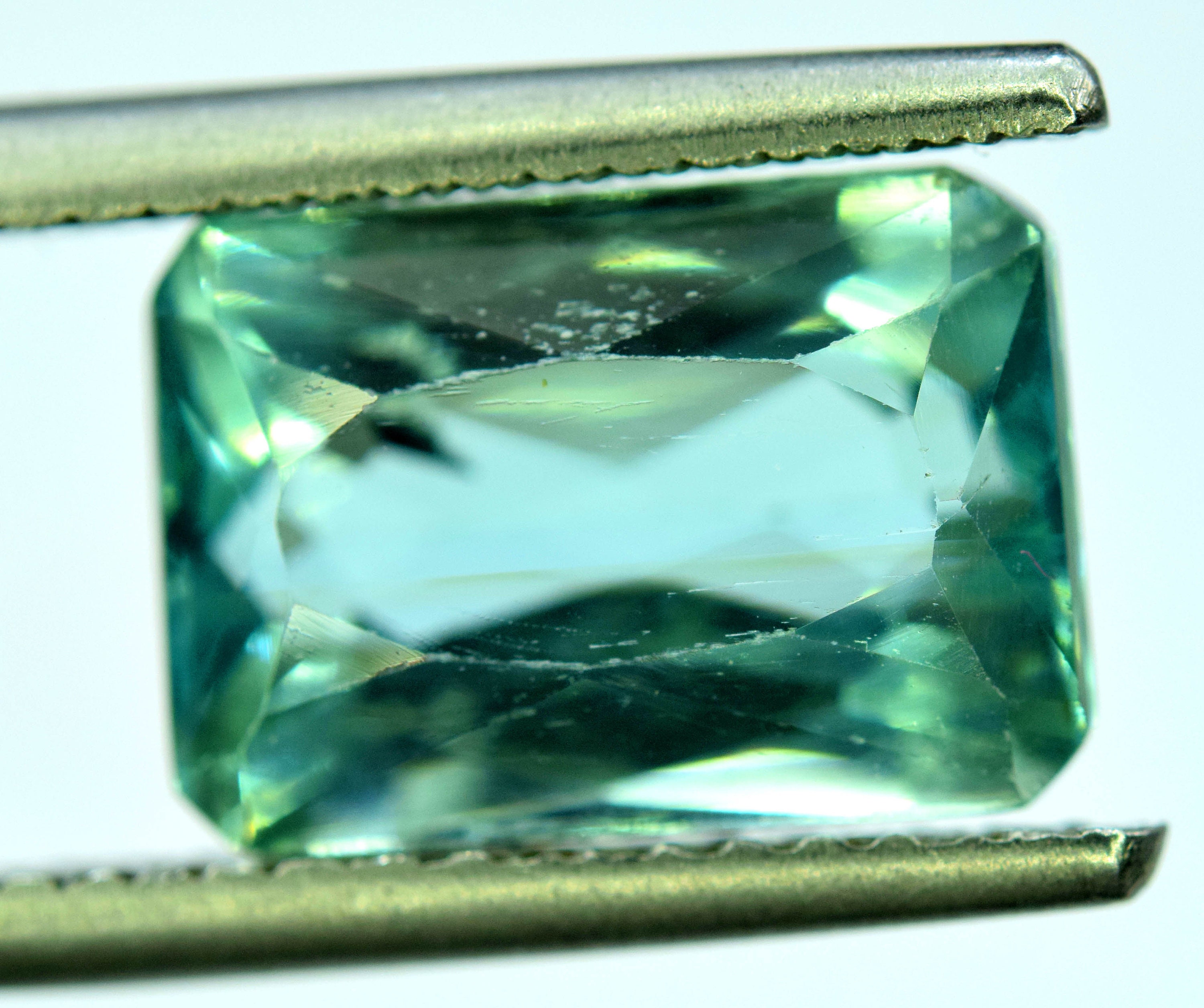 Tourmaline Natural Gemstone Sea-foam Color Cut Gemstone 6.95 - Etsy