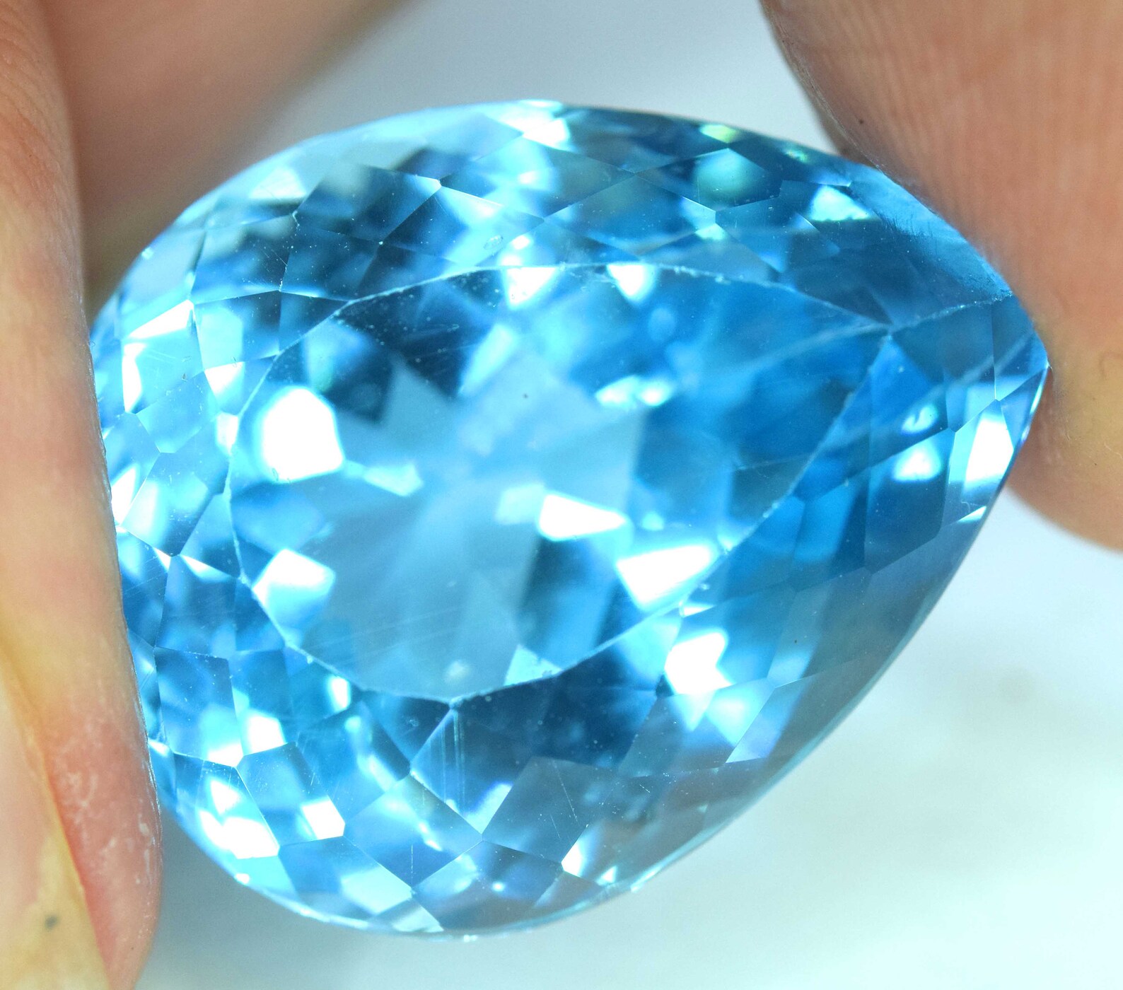 Topacio azul piedra preciosa de topacio eléctrico-29.90 cts 21 16 12 mm ...