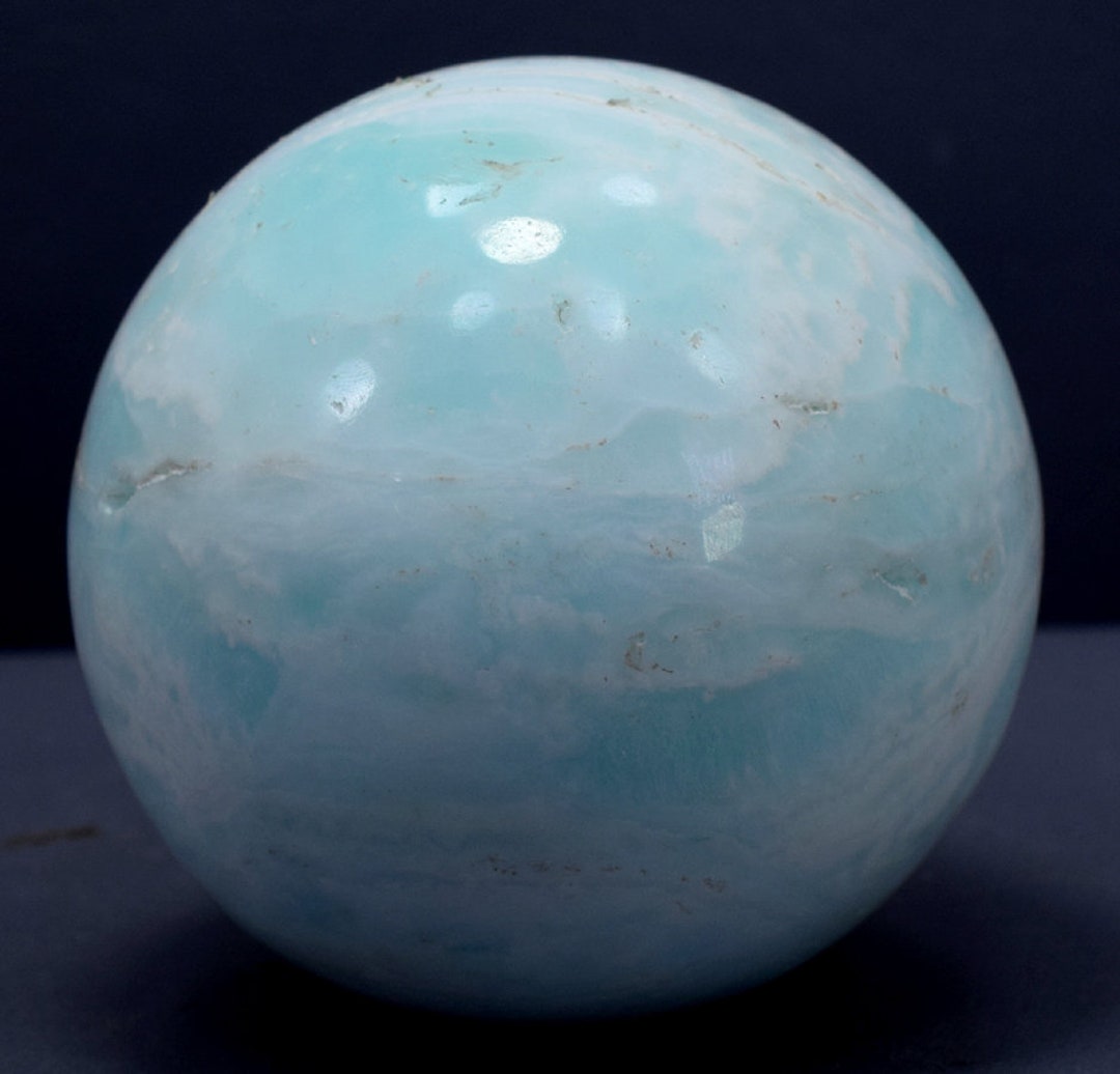 Carribean Calcite Sphere Ball , Blue Calcite Gemstone Crystal Stone ...
