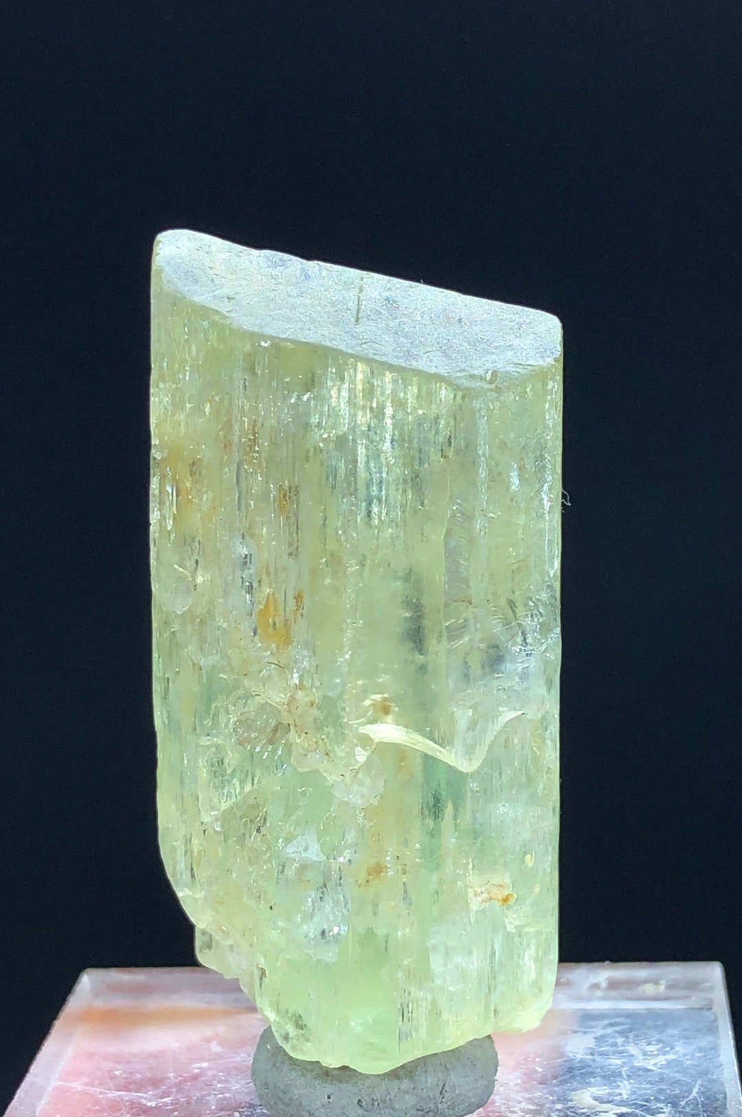 Natural Terminated Yellow Color Kunzite Crystal, Raw Kunzite, Mineral ...