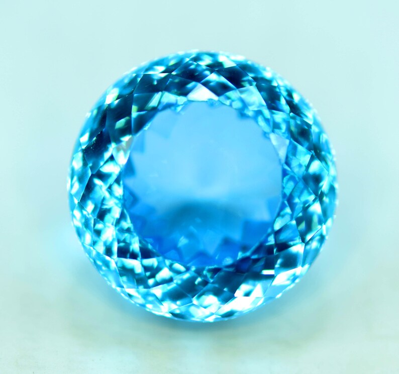 Piedra preciosa de topacio azul: 29,95 ct, 17 x 17 x 12 mm - Etsy España