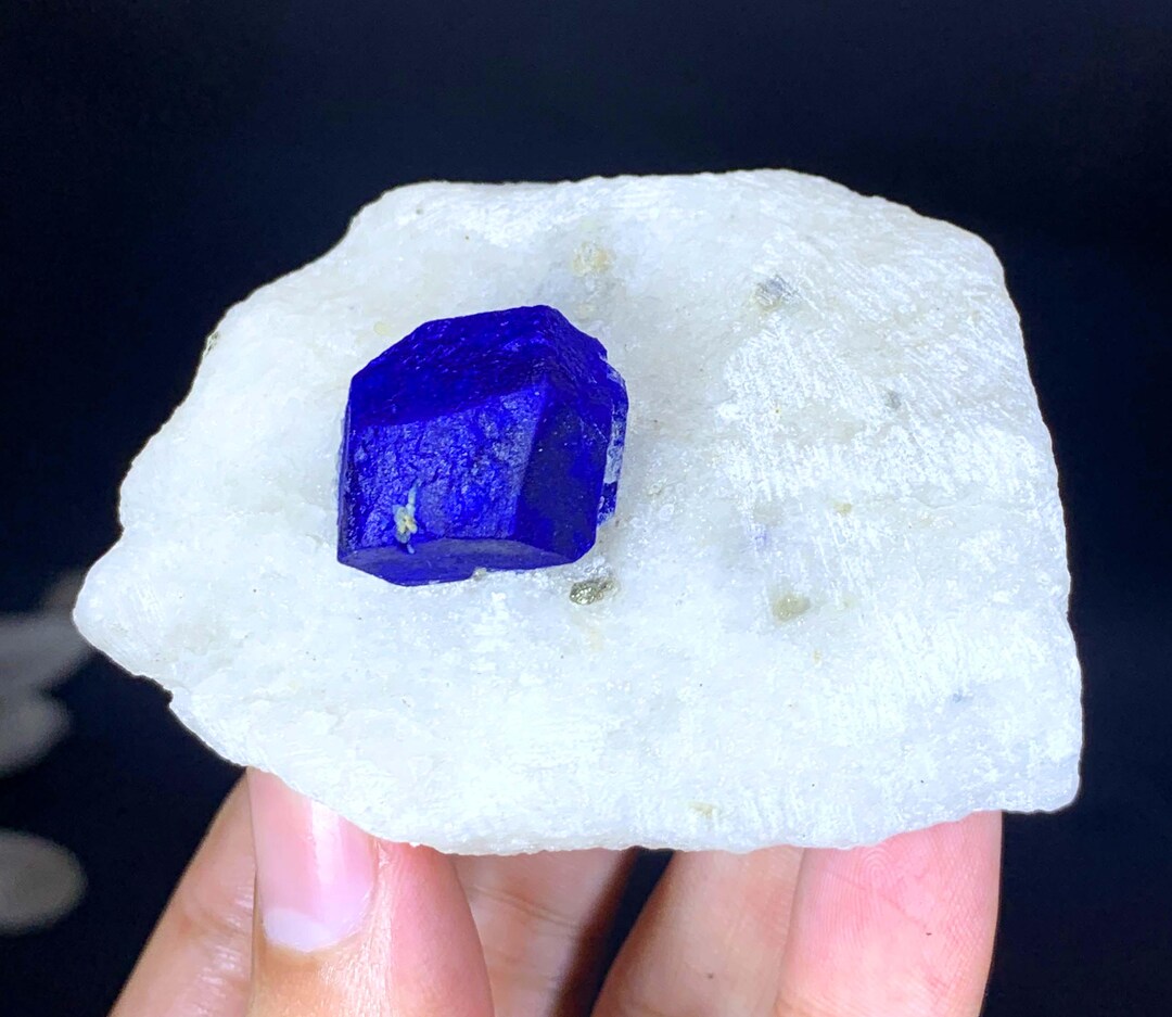Ink Blue Lapis Lazuli on Matrix, Lapis Specimen, Raw Mineral, Lapis ...