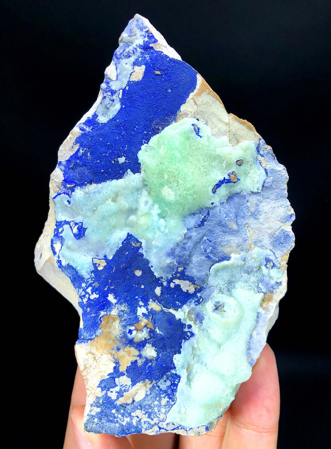 Natural Blue Color Aragonite With Azurite, Aragonite Specimen, Raw ...