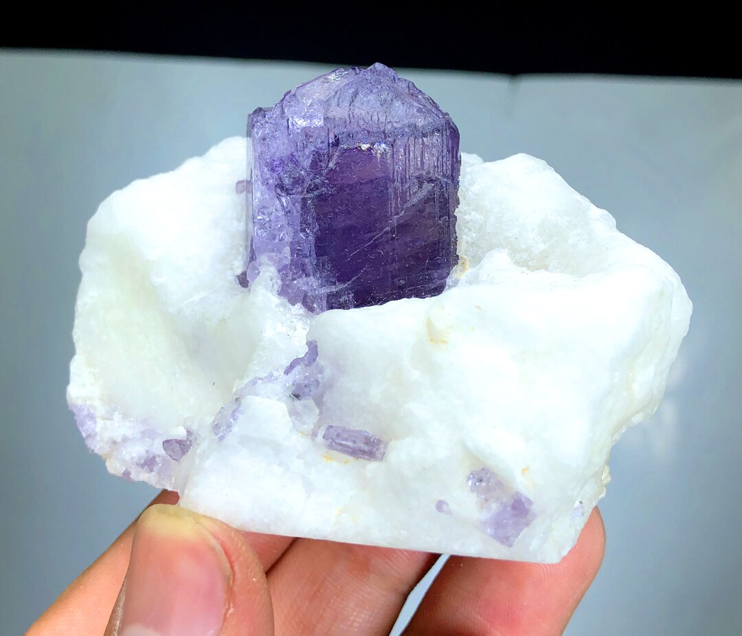 Rich Purple Color Scapolite Crystal on Matrix, Scapolite Specimen, Raw ...