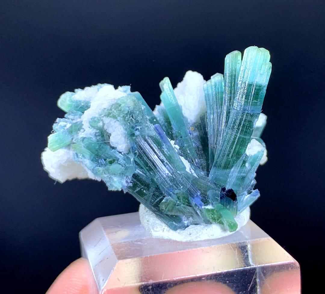 Blue Indicolite Tourmalines With Albite, Tourmaline Crystals, Fine ...