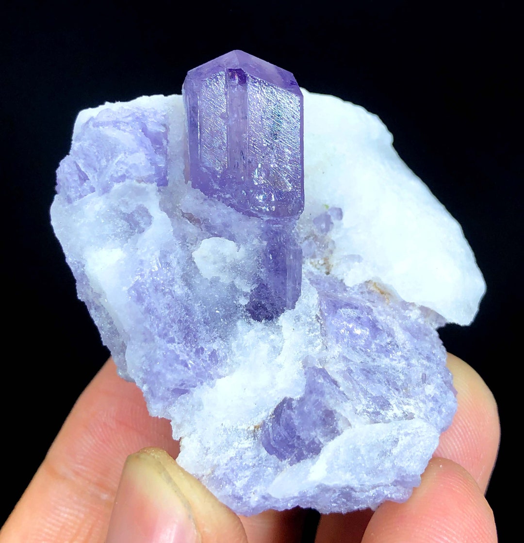 Rich Purple Color Scapolite Crystal on Matrix, Scapolite Specimen, Raw ...