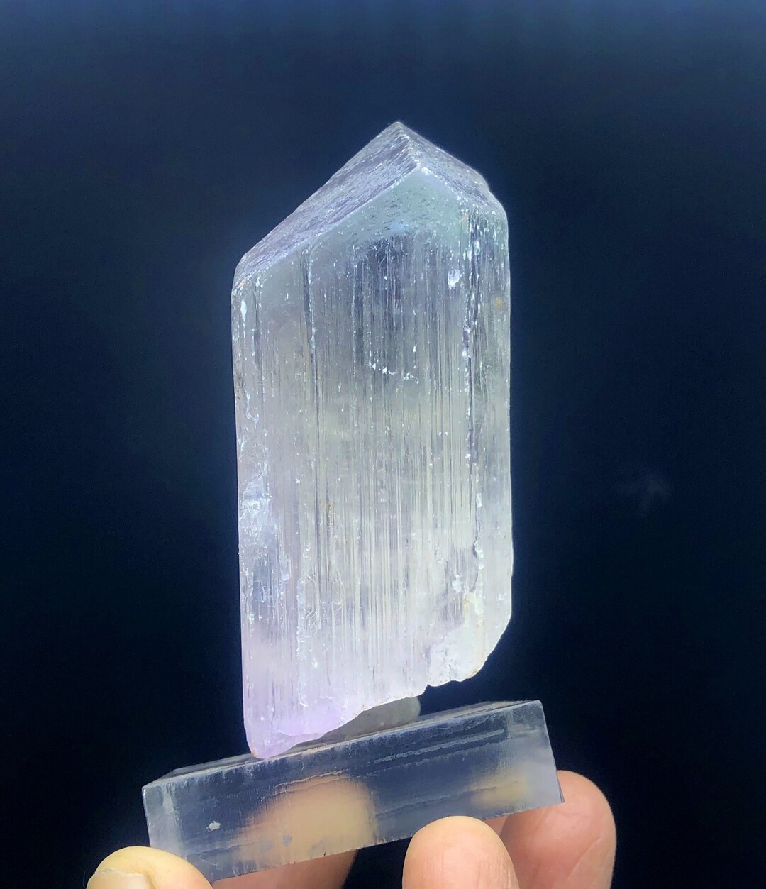 Natural Bi-color Kunzite Crystal: V-shape Terminated, Afghanistan (113 ...