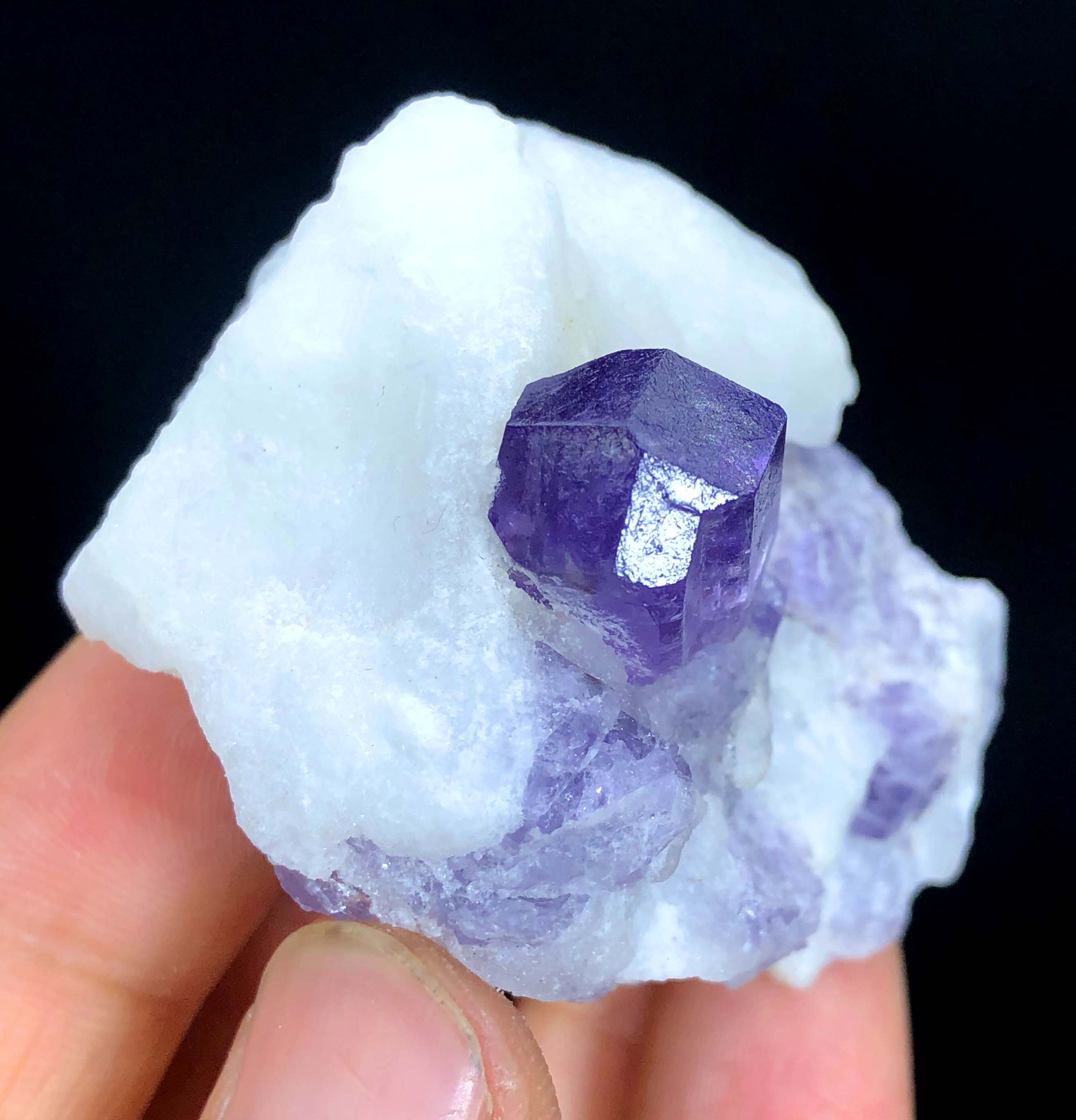 Rich Purple Color Scapolite Crystal on Matrix, Scapolite Specimen, Raw ...