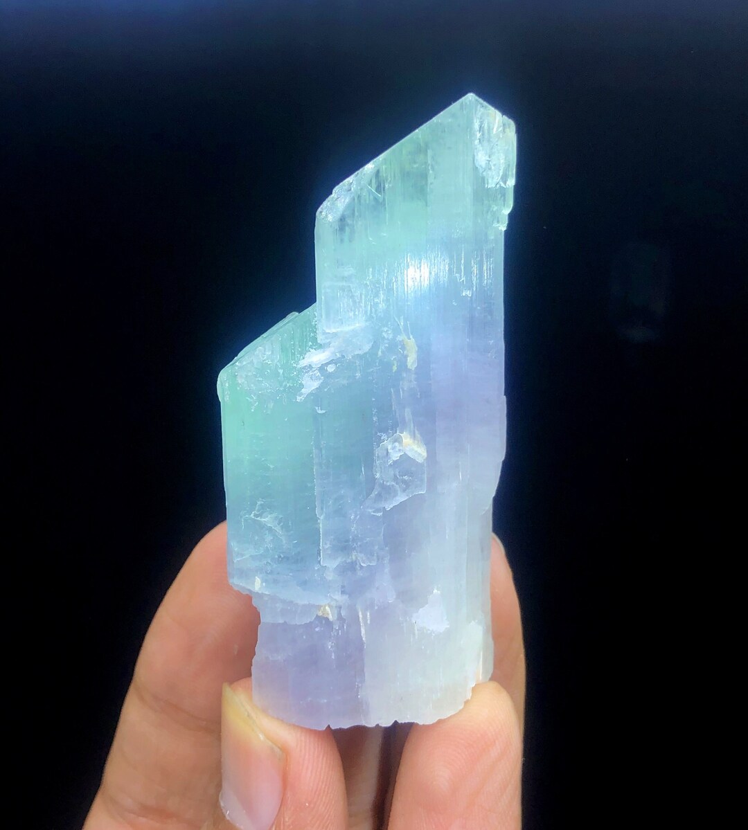 Natural Bi-color Kunzite Crystal From Afghanistan (66 Gram) - Etsy