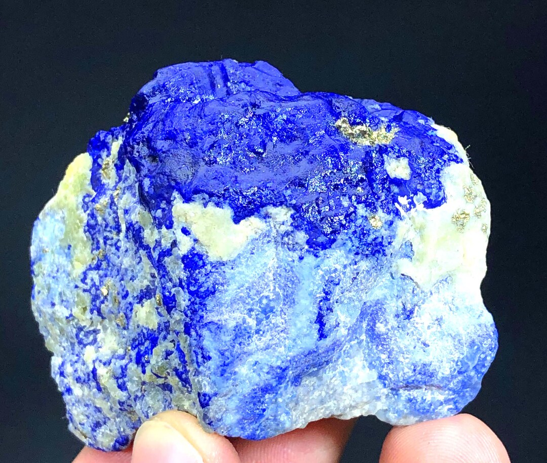 Natural Ink Blue Color Lapiz Lazuli Specimen With Pyrite, Lapiz ...