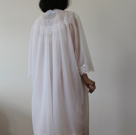 Vintage 60s white tulle and lace night set - Gem