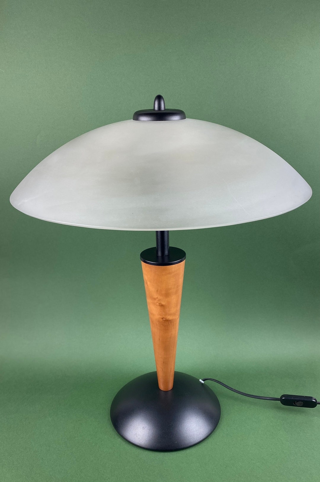 Vintage Trilux Cattaneo Italian Design Murano and Wood Lamp - Etsy