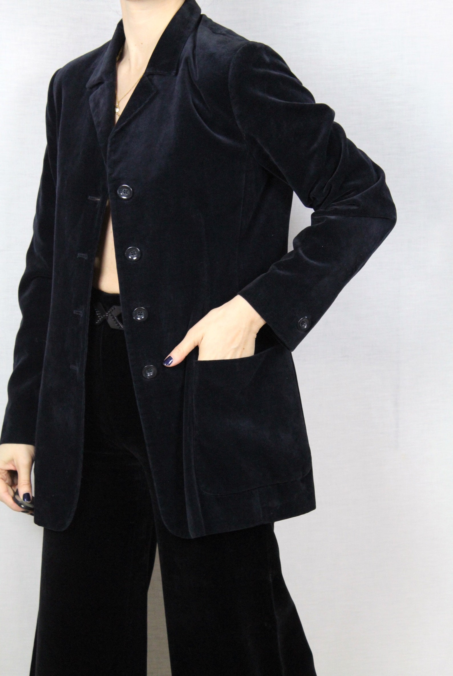 Vintage Night Blue Velvet I Blues by Max Mara Blazer - Etsy