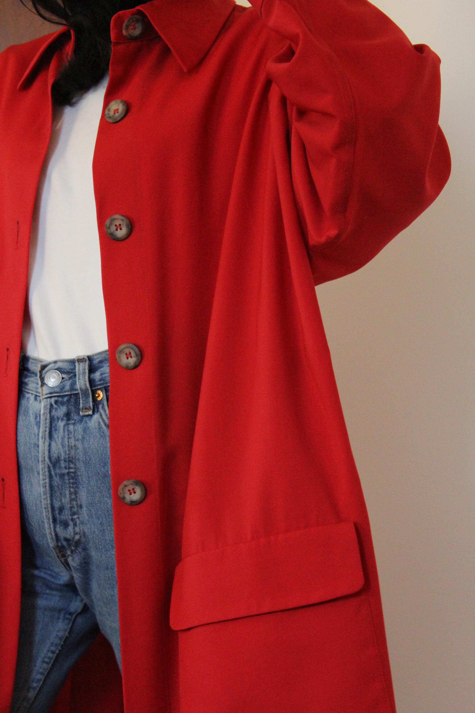Vintage Marella Max Mara Oversize Red Wool Jacket Shirt - Etsy