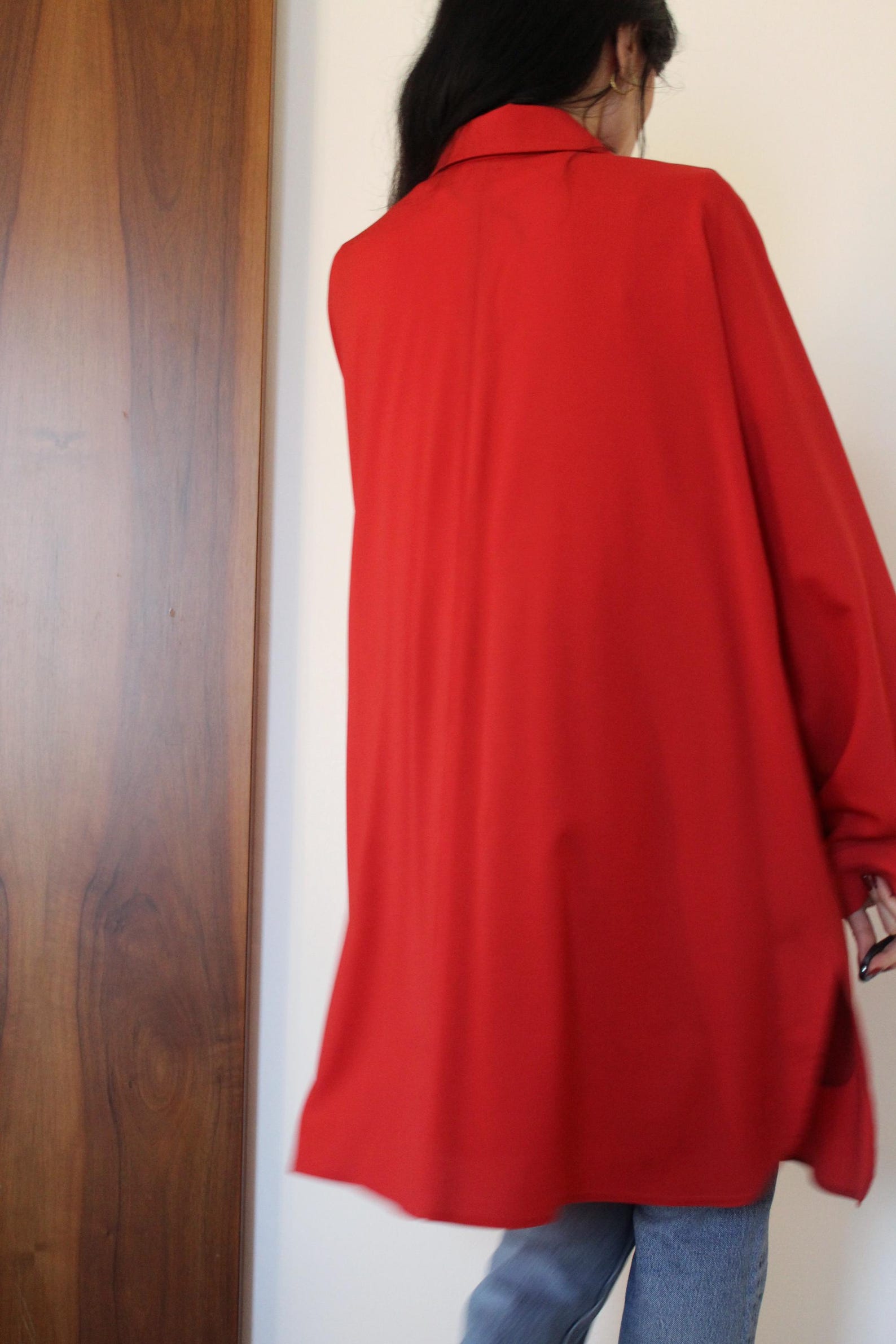Vintage Marella Max Mara Oversize Red Wool Jacket Shirt - Etsy