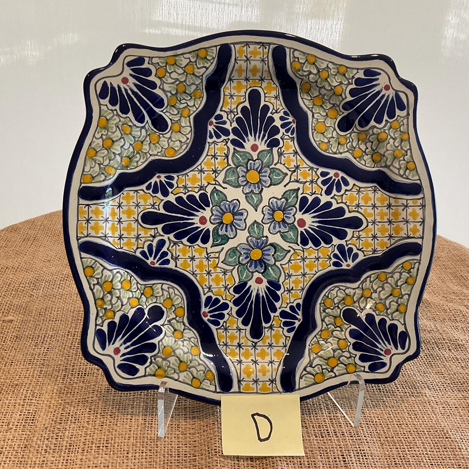 3 Mexican Talavera 9 3/4" Plates, Each With a Different Design, Buy 1 ...