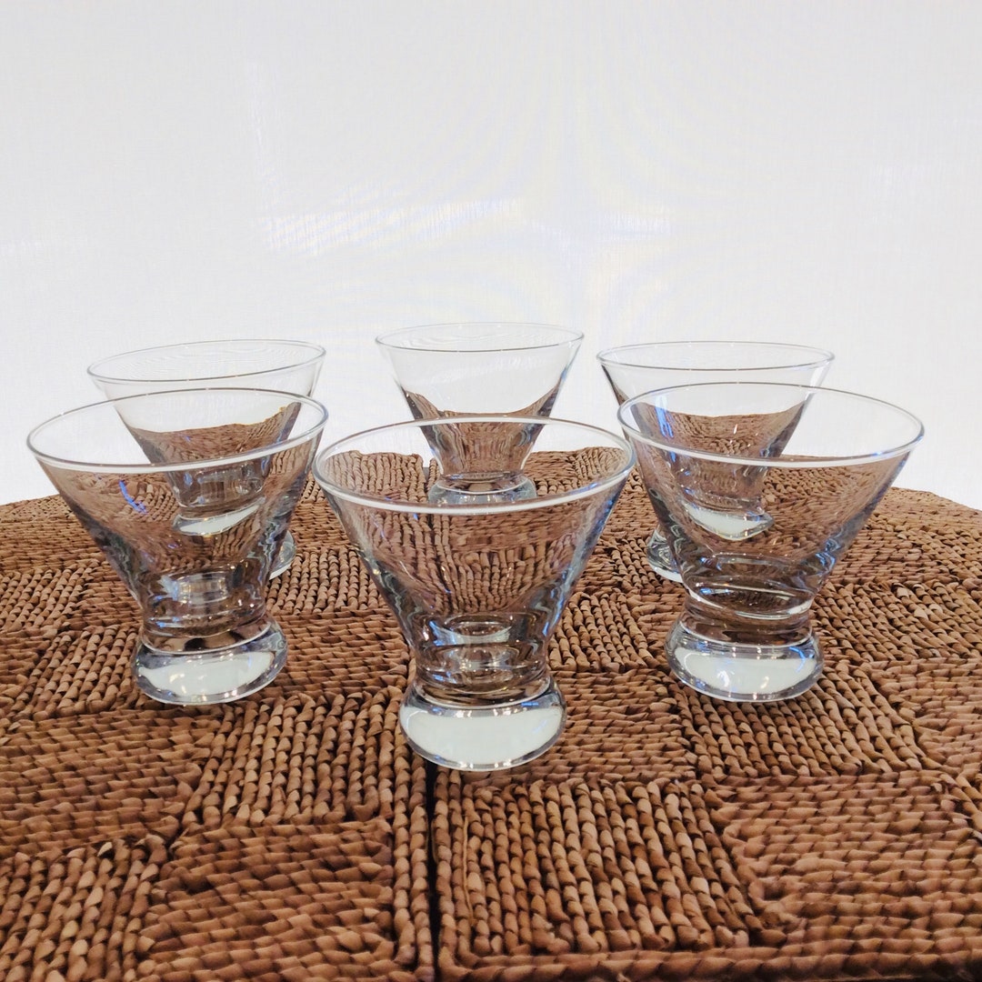 Set of Six 6 Oz. Glasses for Cocktails, Wine, Juices, Parfaits or Other ...