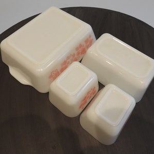 Pyrex Gooseberry Refrigerator Set, Pink on White, Complete Set, 1961 ...