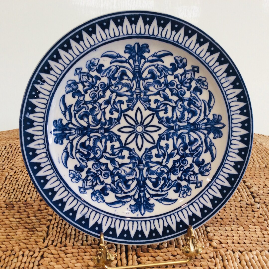Flow Blue B.W.M. & Co Teutonic Cauldon China, 9 1/8" Plate - Etsy