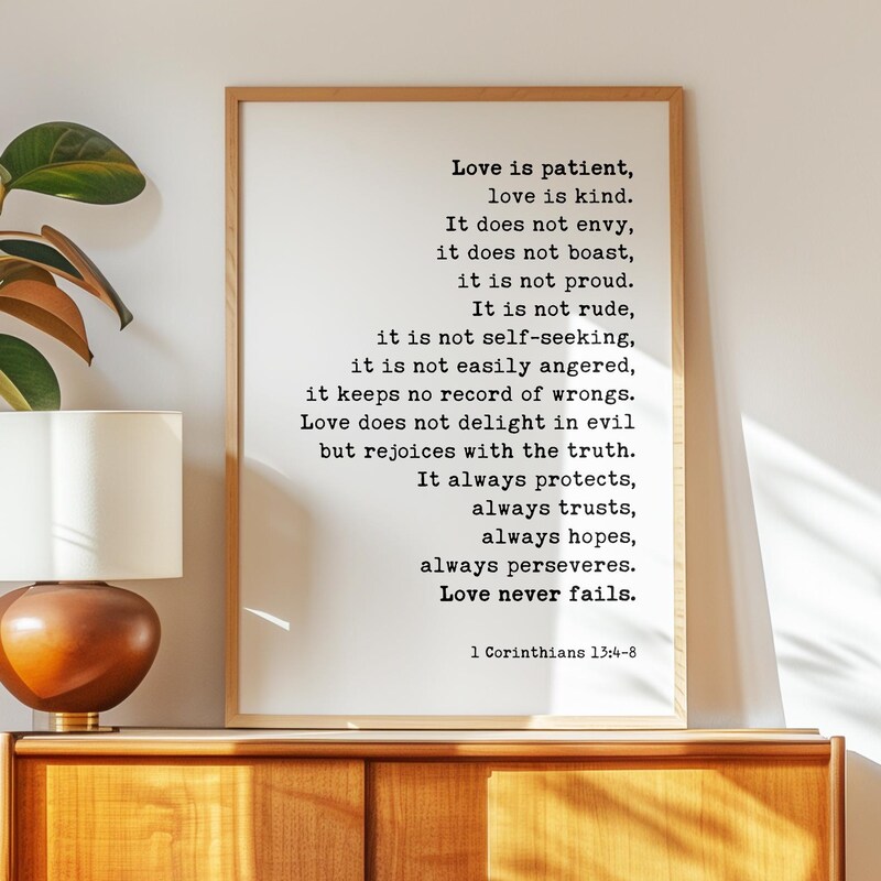 1 Corinthians 13 4 8 - Etsy