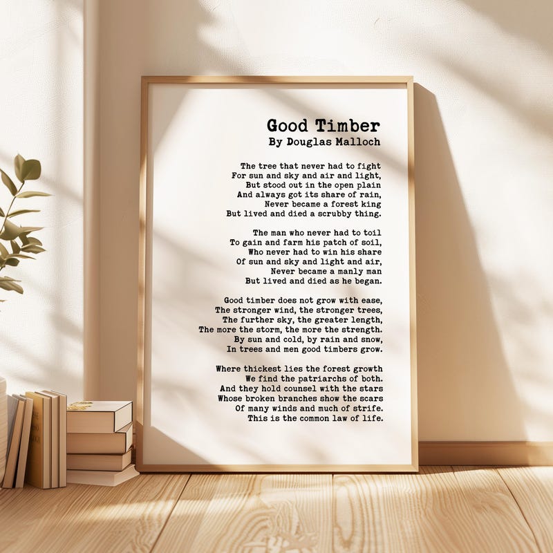 Good Timber Poem - Etsy