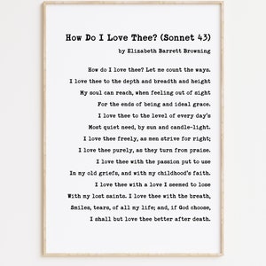 How Do I Love Thee Let Me Count the Ways Elizabeth Barrett Browning ...
