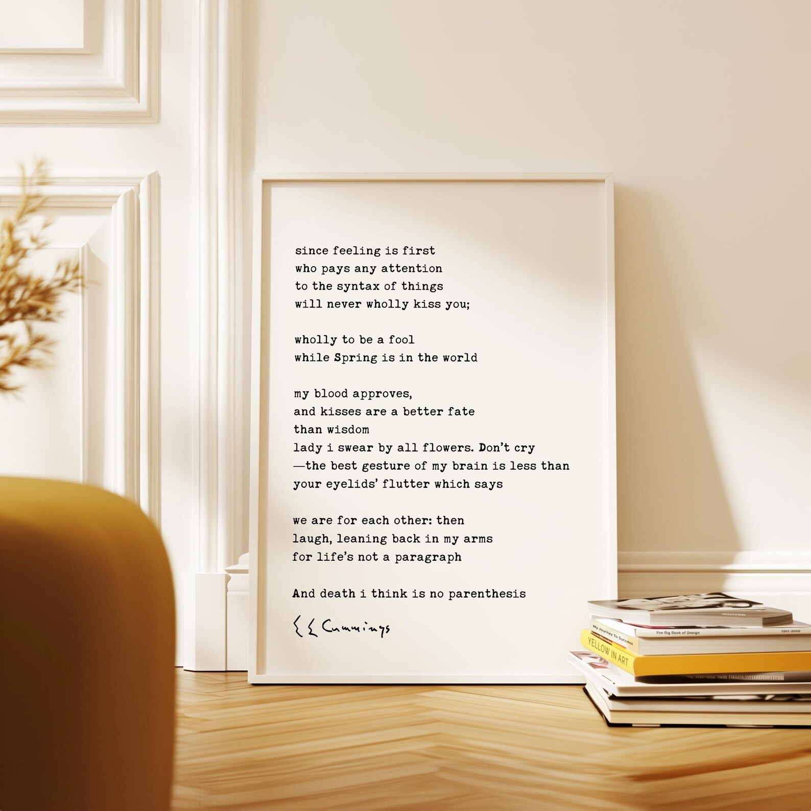 Since Feeling is First Poem by E.E. Cummings Typography Downloadable ...
