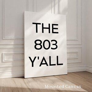 The 803 Y'all Minimalist Art Print, Columbia, South Carolina, Original ...