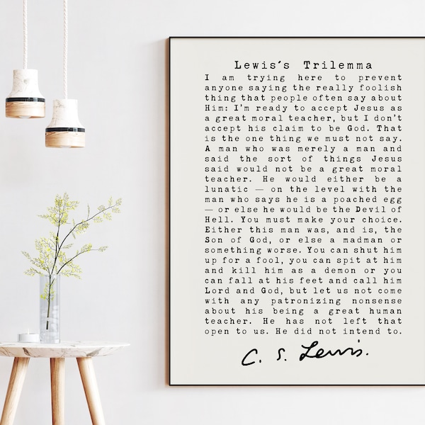 Cs Lewis Trilemma - Etsy