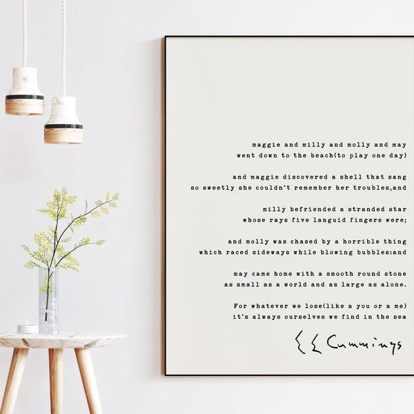 Ee Cummings Poem - Etsy