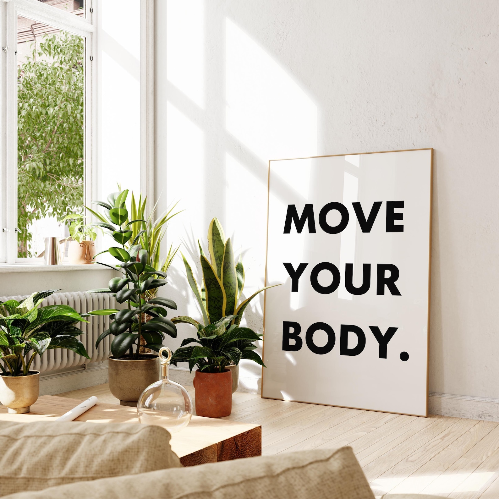 Move Your Body Typography Art Print, Health, Fitness, Nutrition Quotes ...