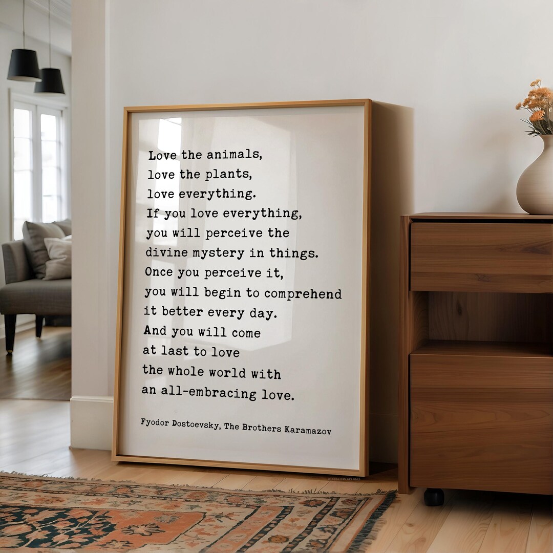 Fyodor Dostoevsky Wall Art • White Nights Quote • Typography Art Print ...