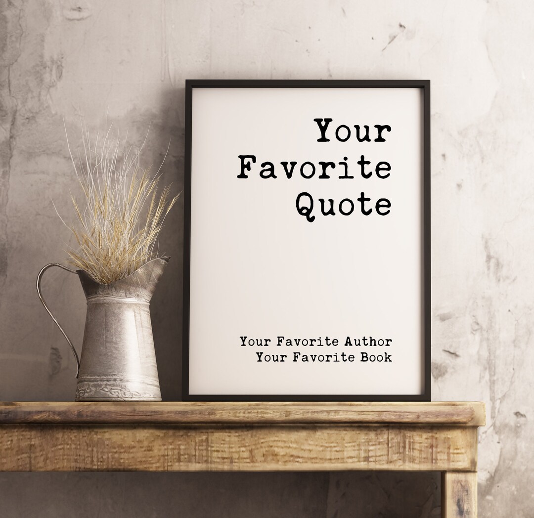 Custom Quote Personalized Typewriter Font Typography Print - Etsy