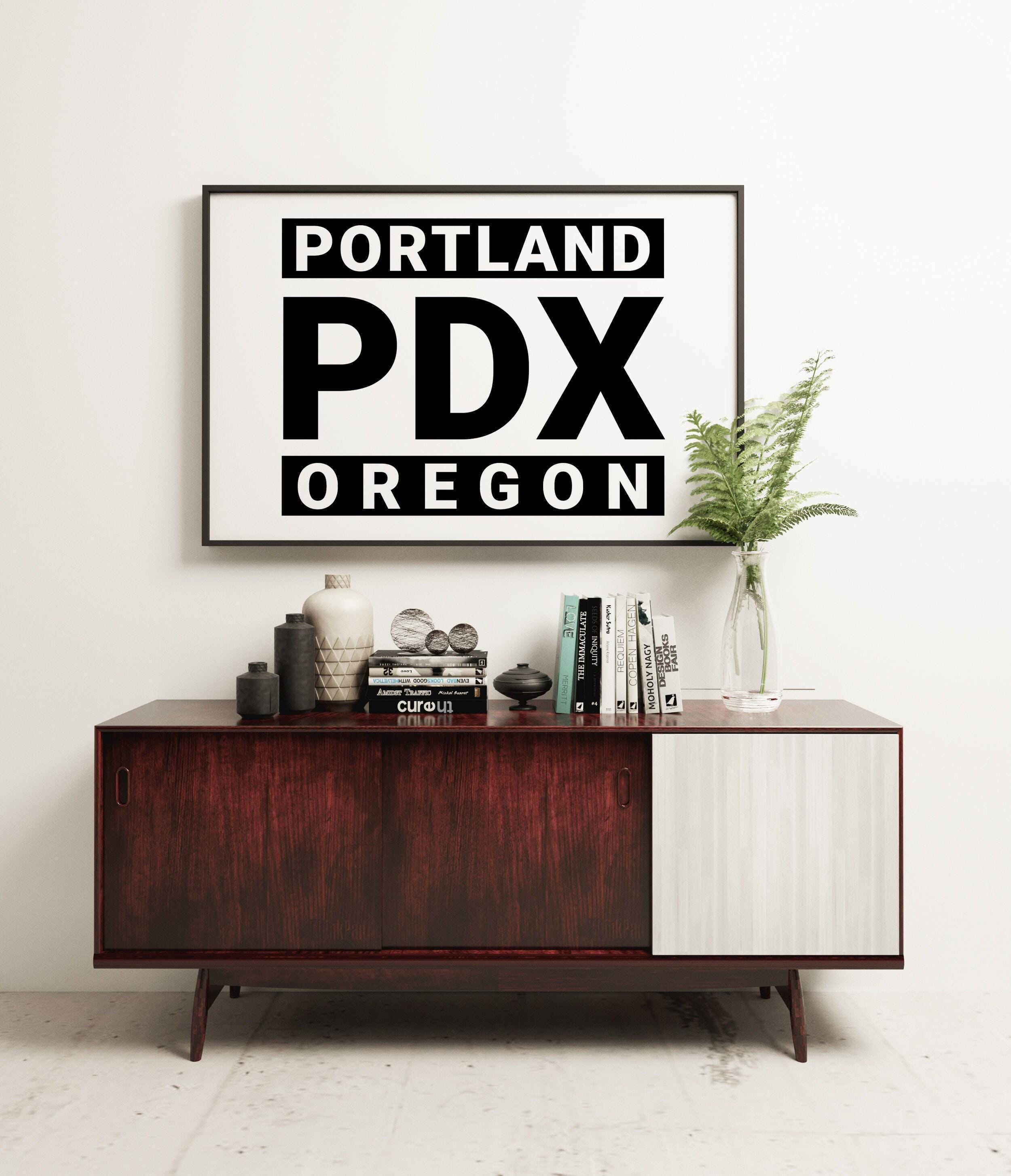 Portland, Oregon PDX Oregon Art Print, Office - Home Decor - Restaurant ...