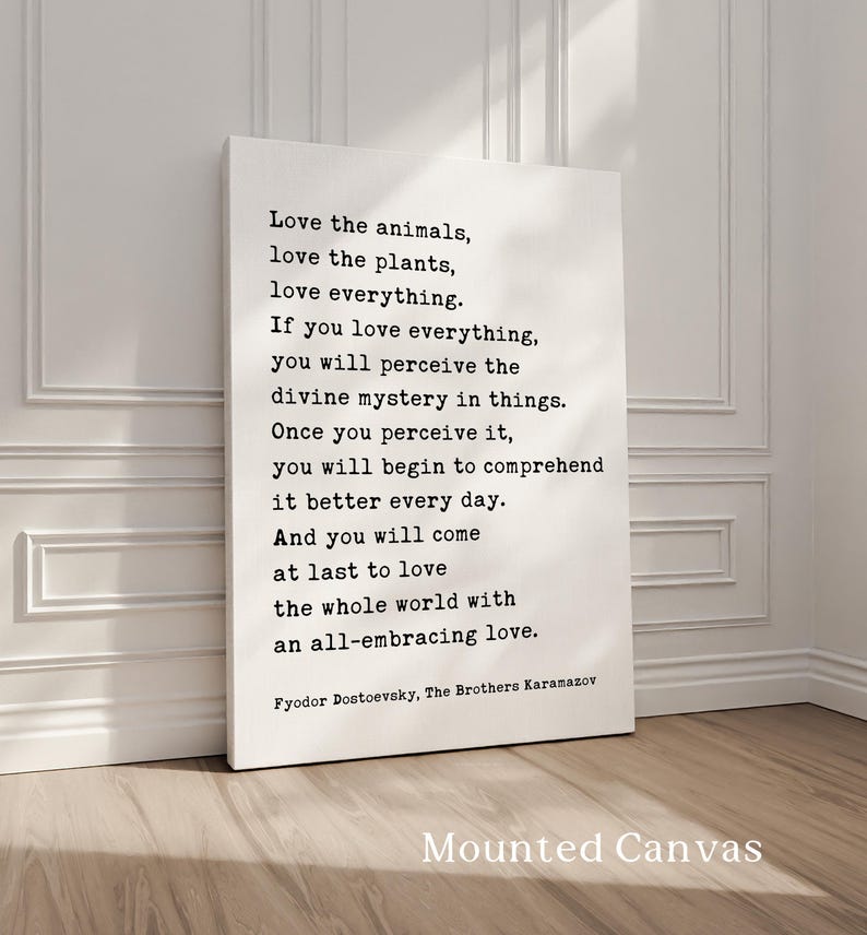 Fyodor Dostoevsky Wall Art • White Nights Quote • Typography Art Print ...