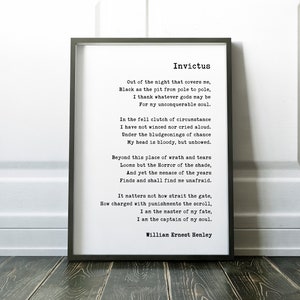 Invictus by William Ernest Henley Poem - I Am the Master of My Fate: I ...