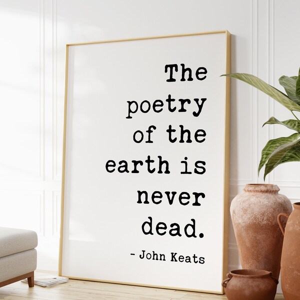 John Keats Quote - Etsy