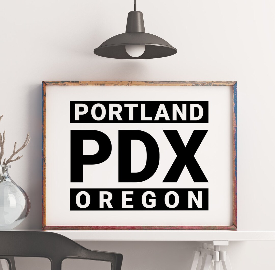 Portland Oregon PDX Oregon Art Print Office Home Decor - Etsy